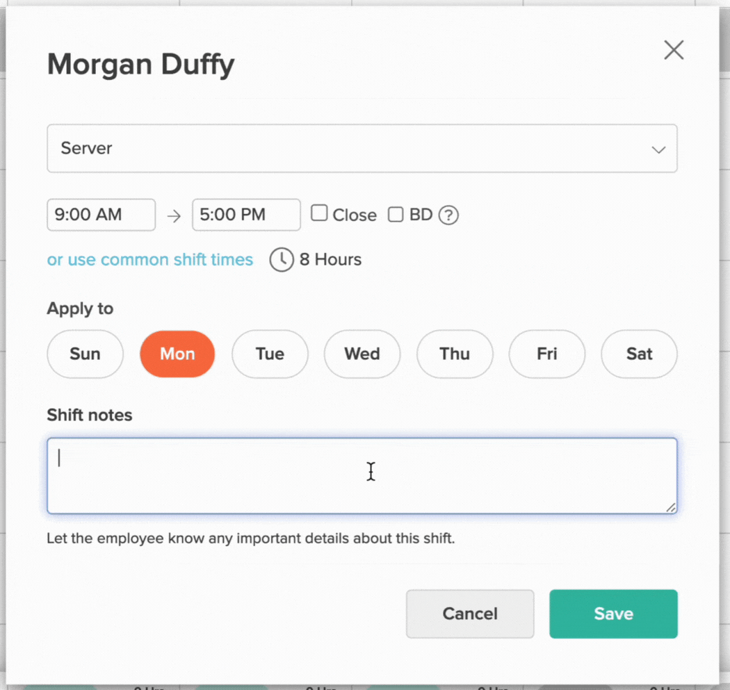 Shift Notes – 7shifts