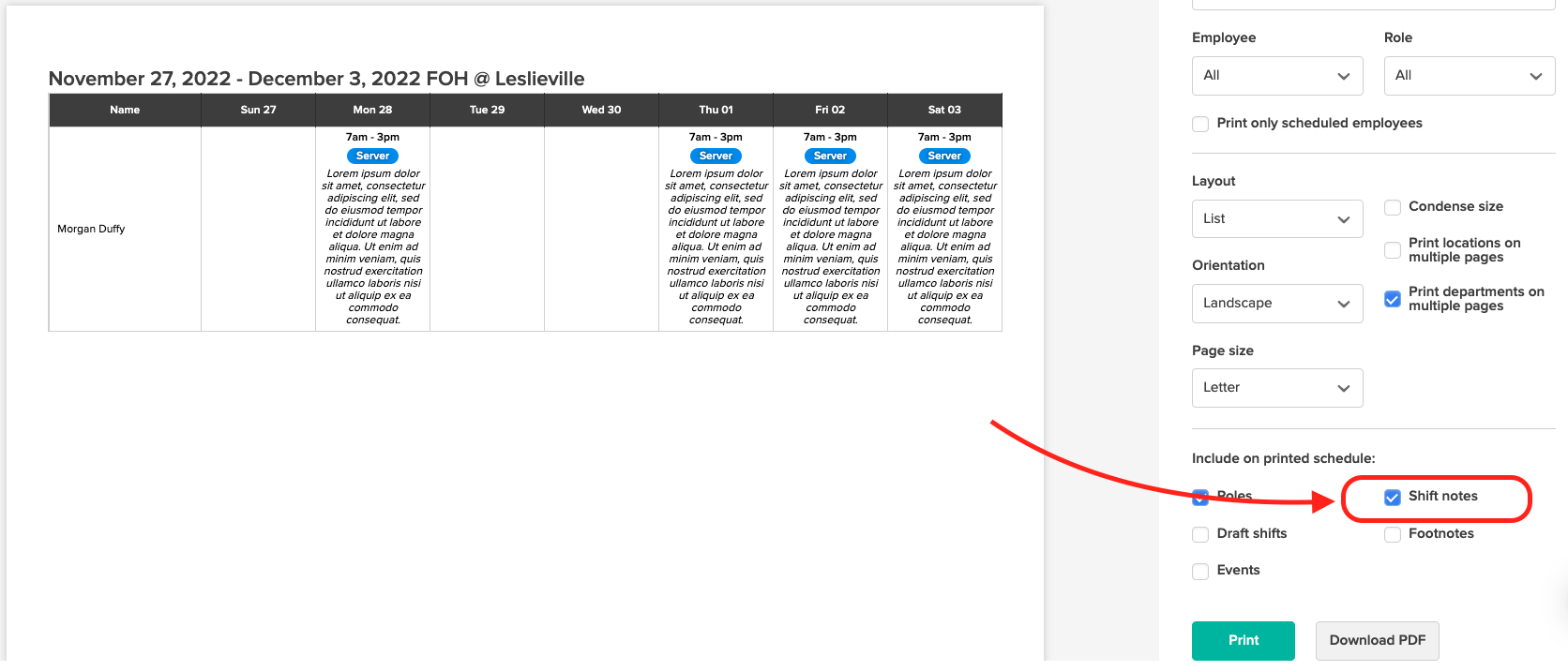 Shift Notes – 7shifts