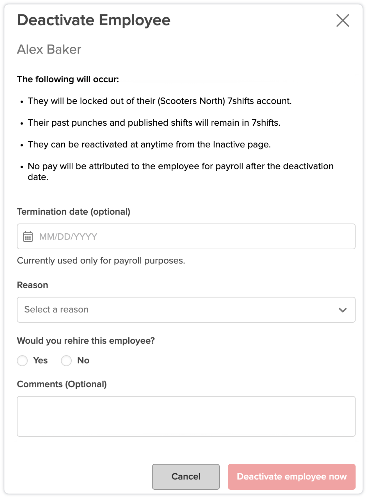 How to Make an Employee Inactive – 7shifts