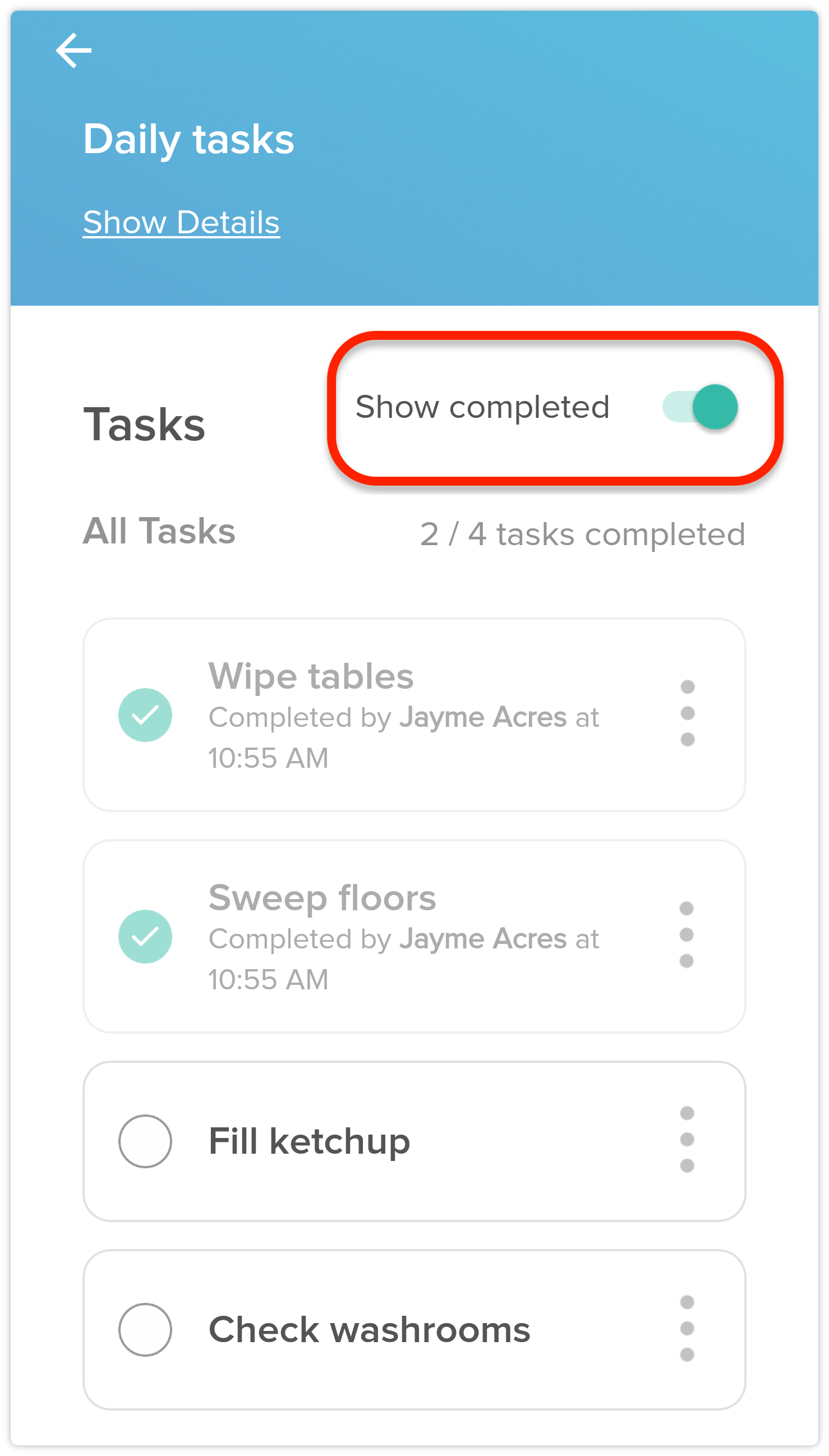 Track Task List Completion in 7tasks – 7shifts