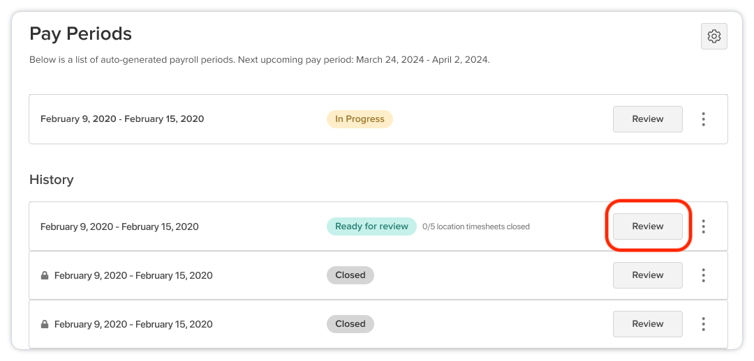 Close a Timesheet – 7shifts