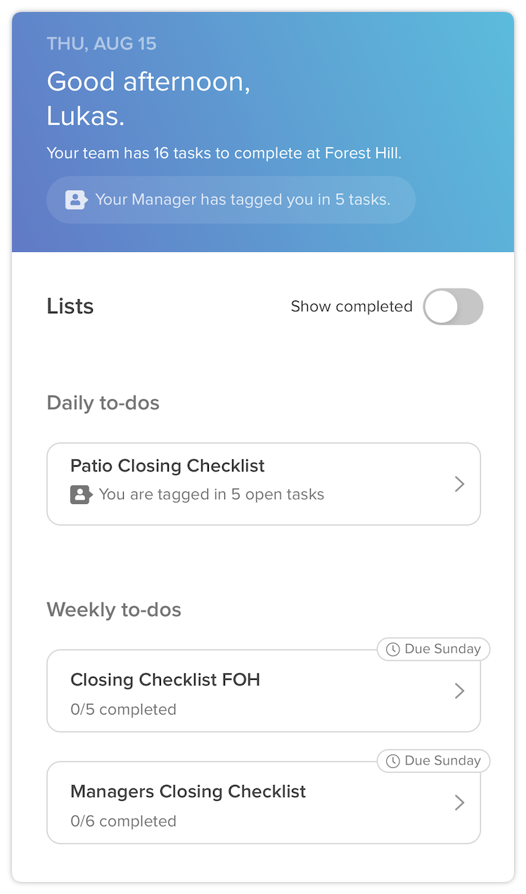 How to Complete a Task List on 7tasks – 7shifts