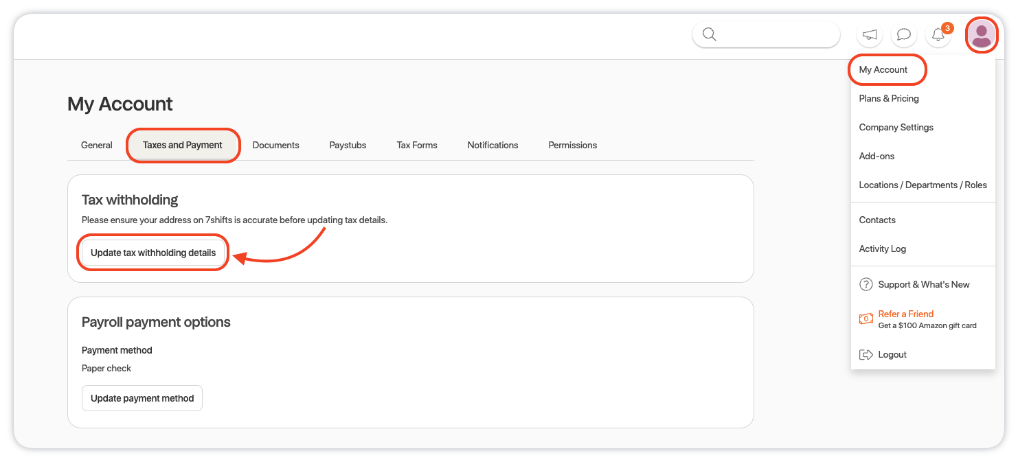 How to Submit an Updated W-4 Form in 7shifts – 7shifts