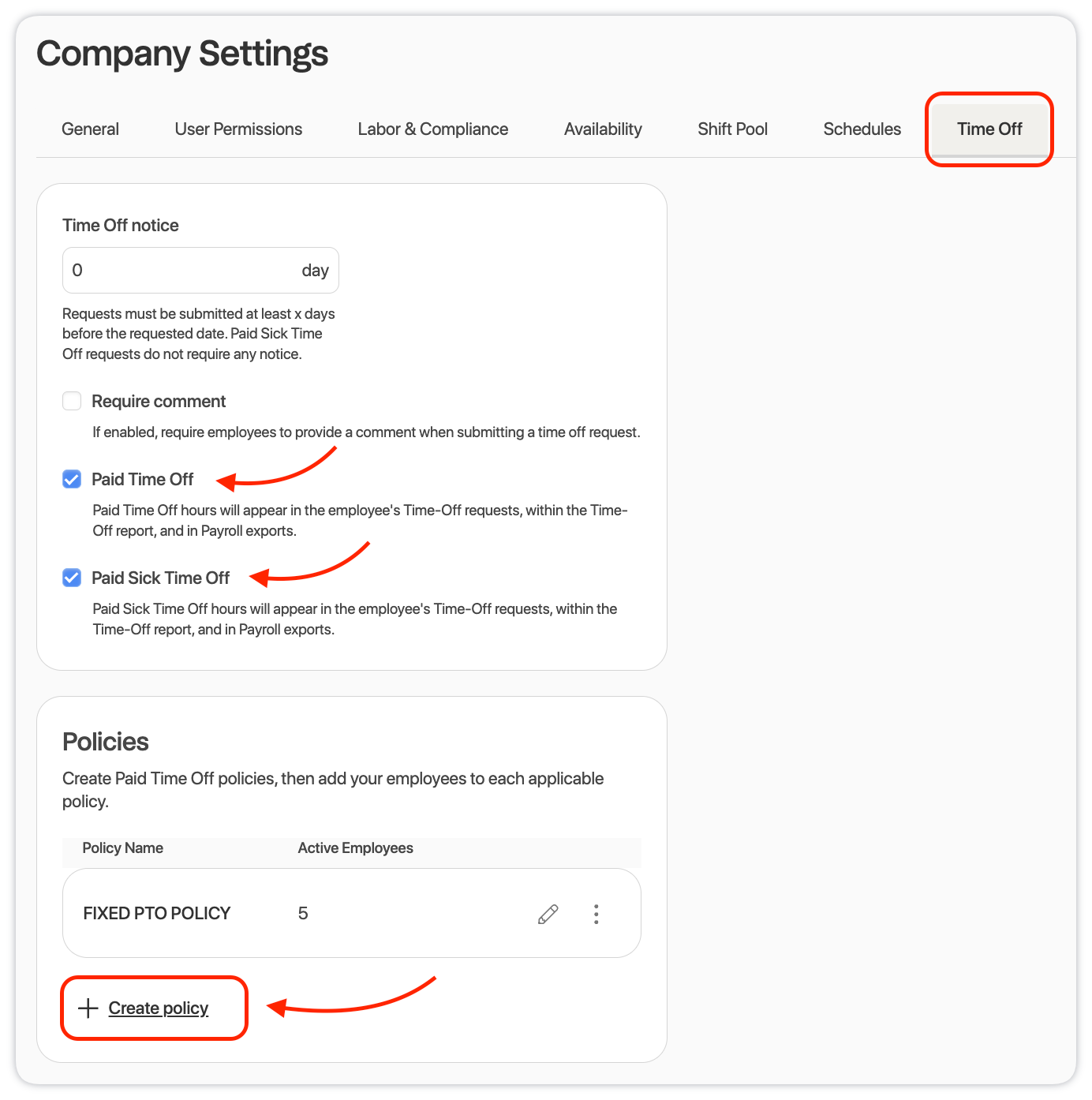 PTO: Create Time Off Policies – 7shifts