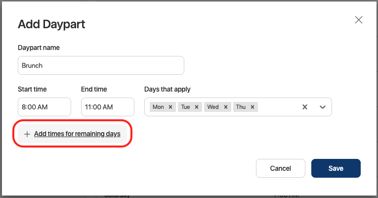 Dayparts – 7shifts