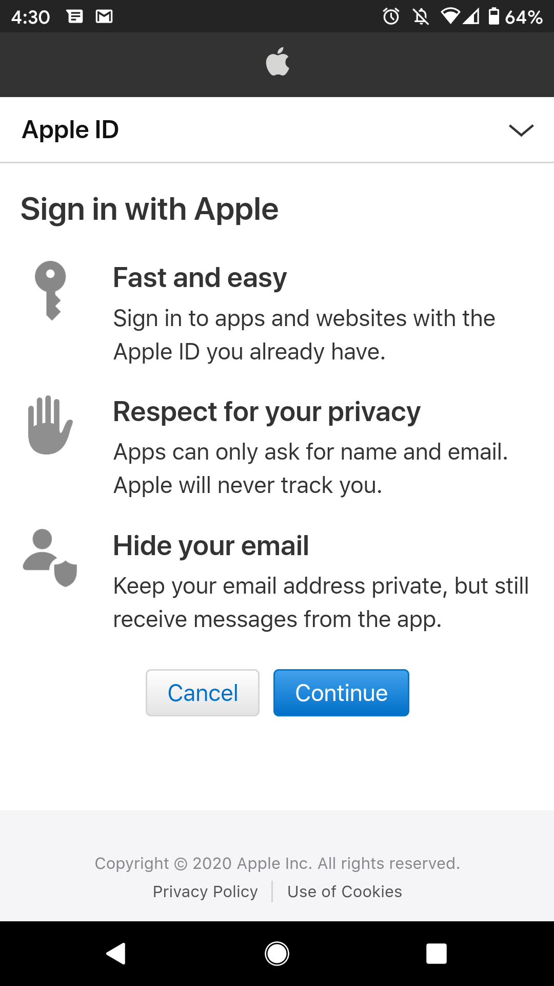 Signing in with Apple – 7shifts