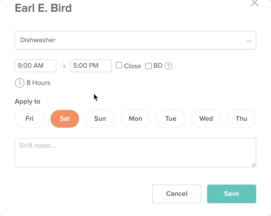 Copy/Paste Shifts – 7shifts