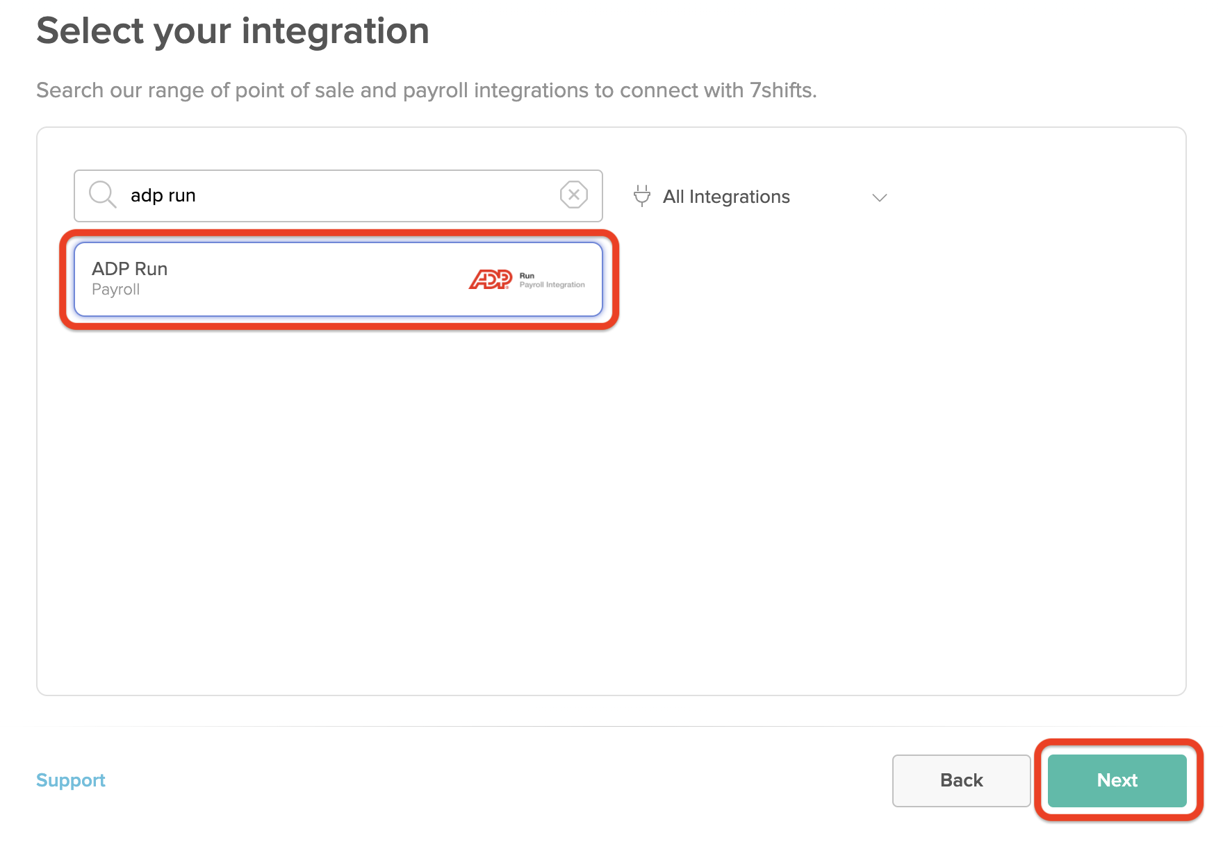 ADP Run (US) Integration – 7shifts
